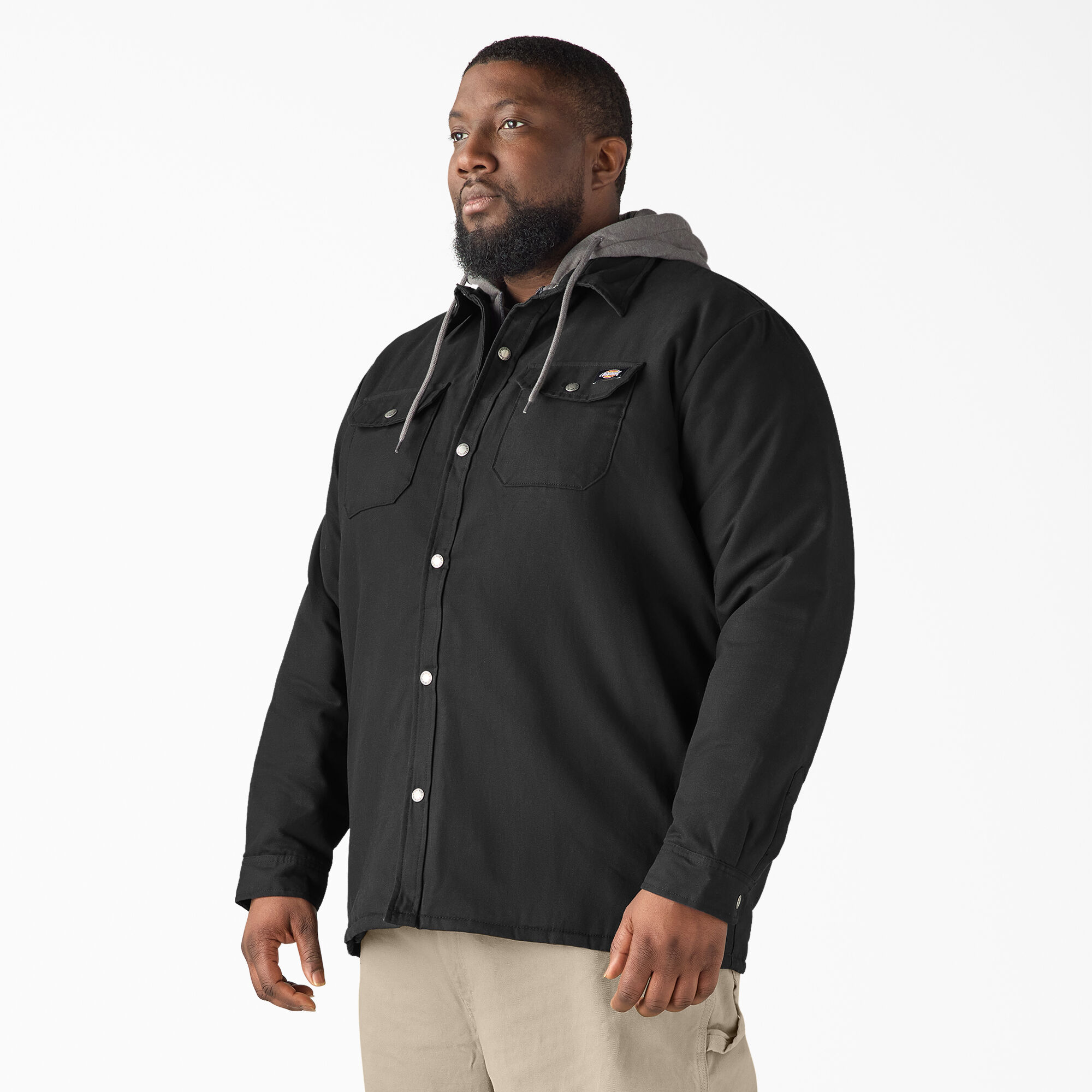 Hooded shirt jacket store