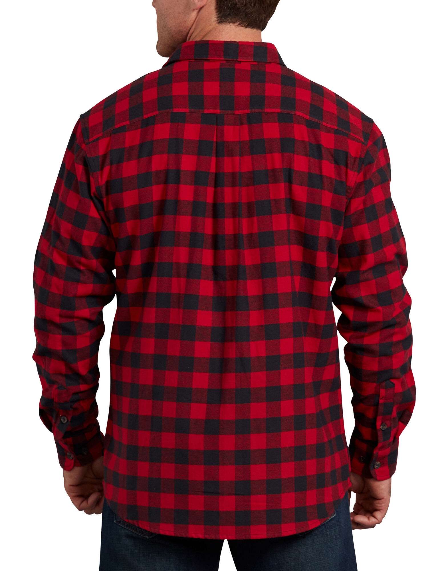 Long Sleeve Flannel Shirt Red Black Buffalo Plaid Dickies Canada